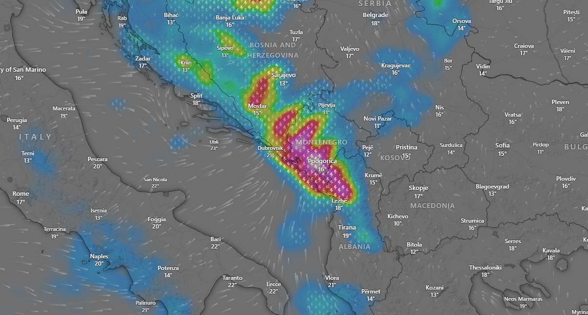 Pas fundjavës së qetë nis furtuna në Shqipëri: Shira, rrufe dhe rrezik ...