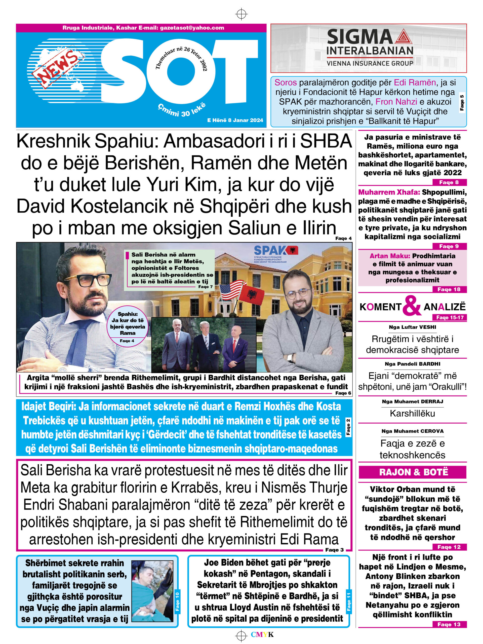 8 Janar 2024 - Sot News | Lajme