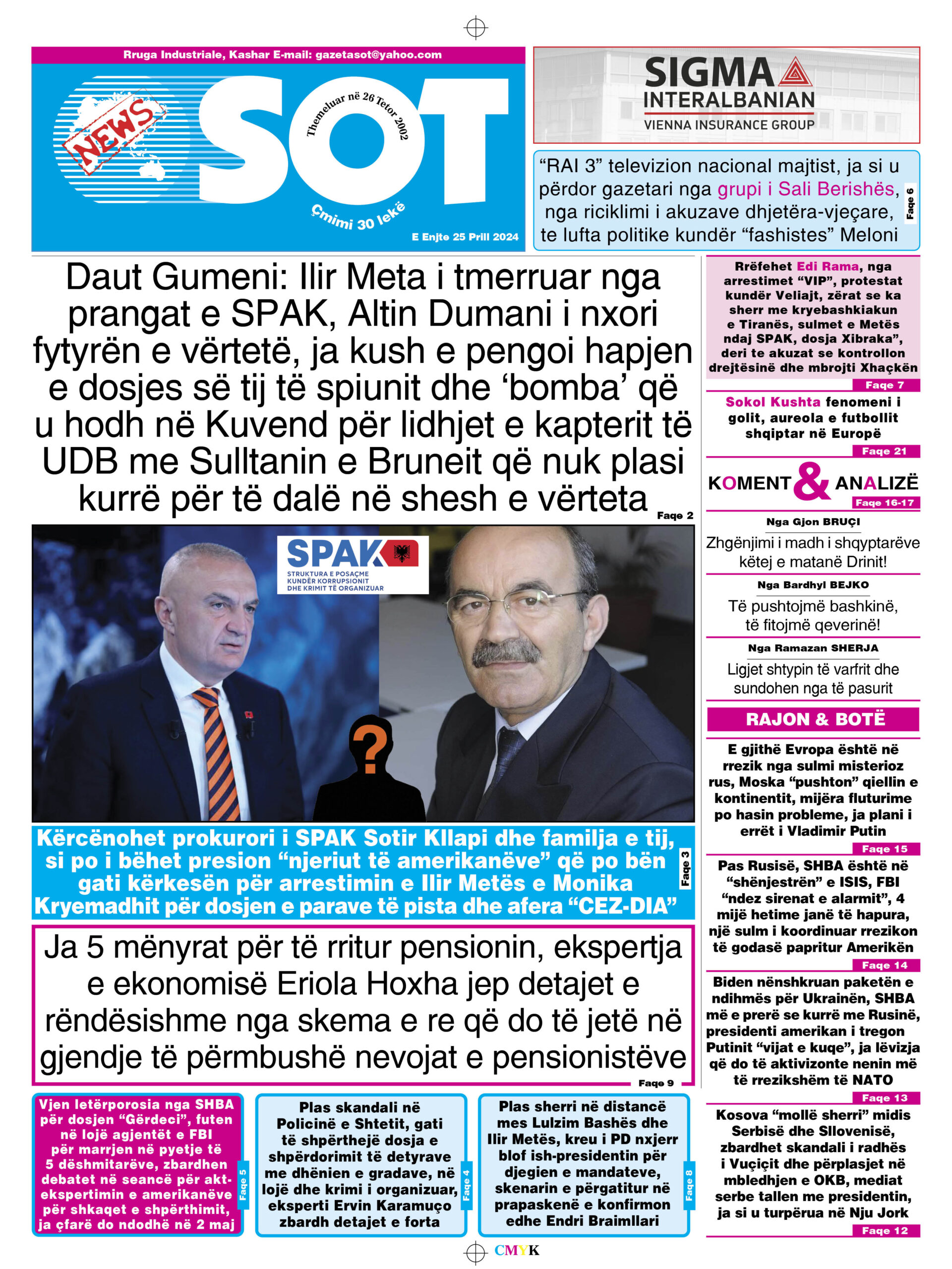 25 Prill 2024 - Sot News | Lajme