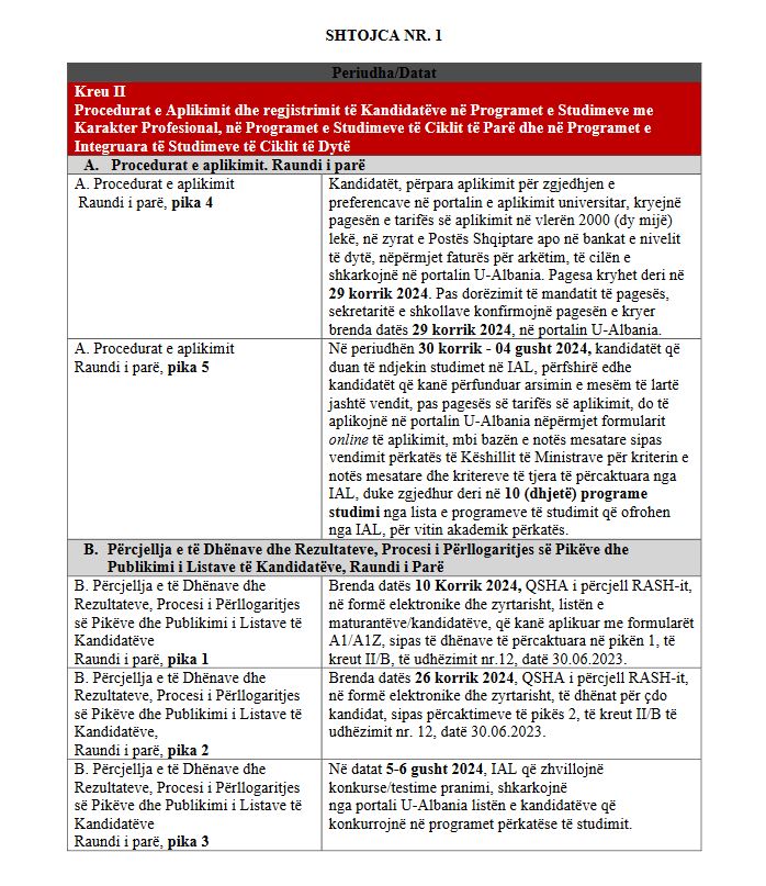 Aplikimi i maturantëve për universitete/Publikohet kalendari i ...