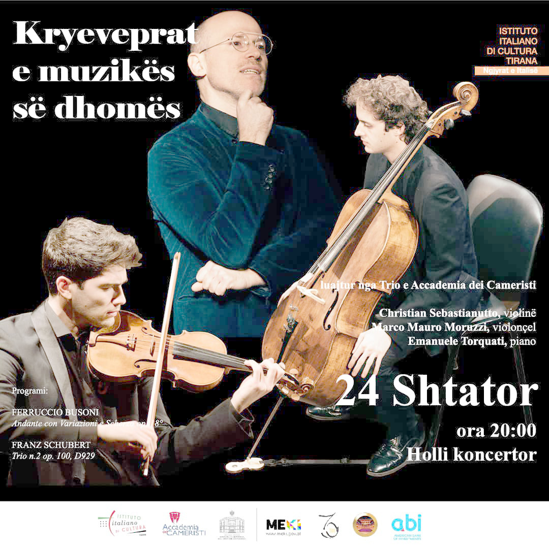 Kryeveprat e muzikës së dhomës në TKOB do të interpretohen nga Trioja e Akademisë së Muzikantëve ...