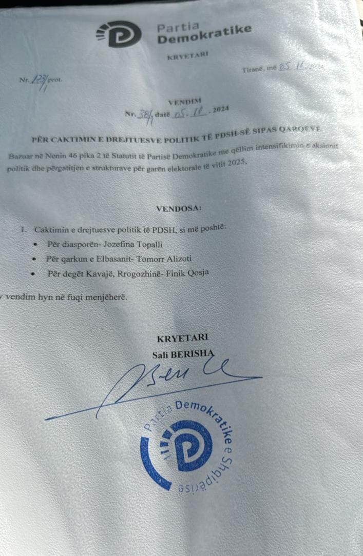 Pas burgosjes së Salianjit, Berisha emëron Tomor Alizotin drejtues ...