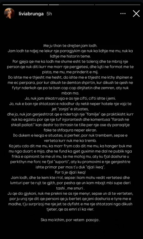 “Më tradhtoi, më mohoi dhe më shkatërroi”/ Livia Brenga shpërthen në ...