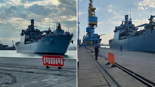 Ankorohet në Portin e Durrësit anija luftarake turke e klasit ...