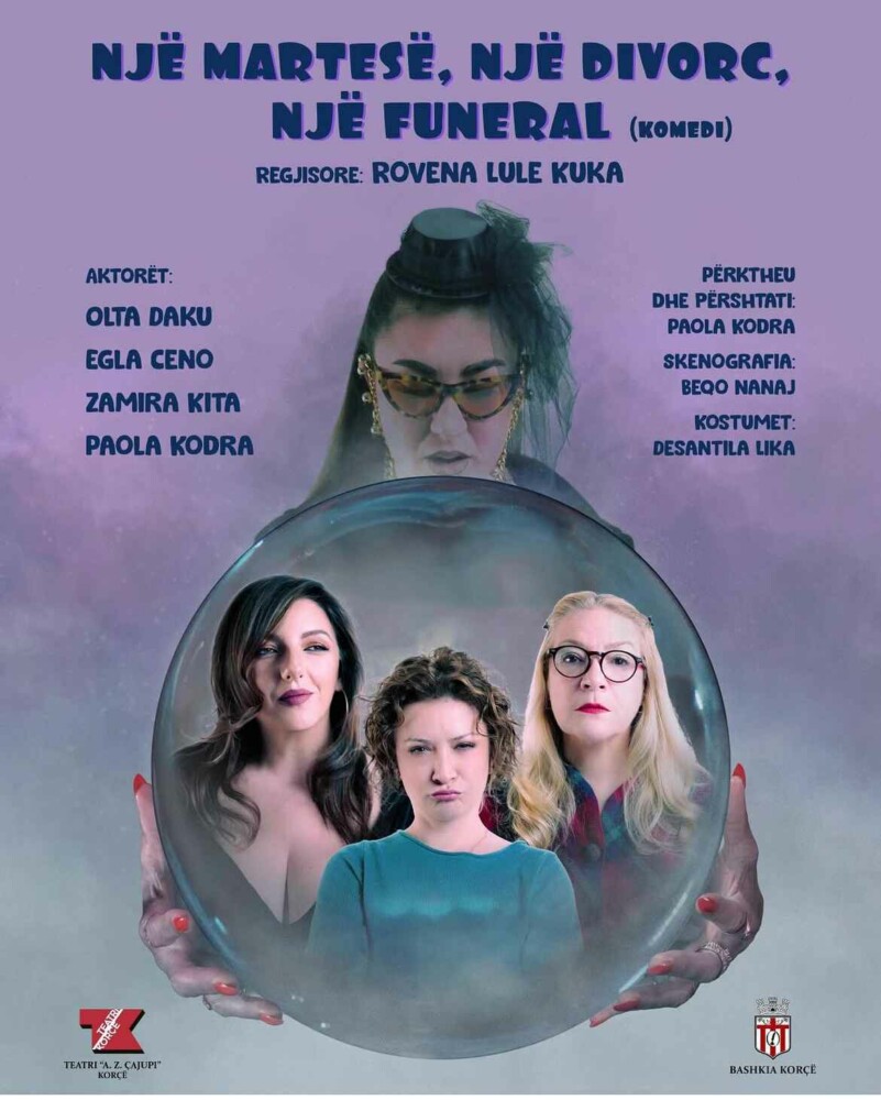 Komedia “Një martesë, një divorc, një funeral” në skenën e teatrit ...