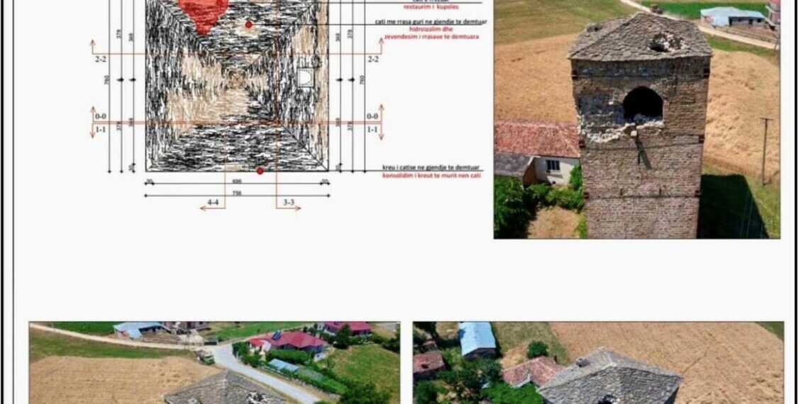 Kulla e Turanit e dëmtuar, ndërhyrje emergjente nëobjektin monument ...